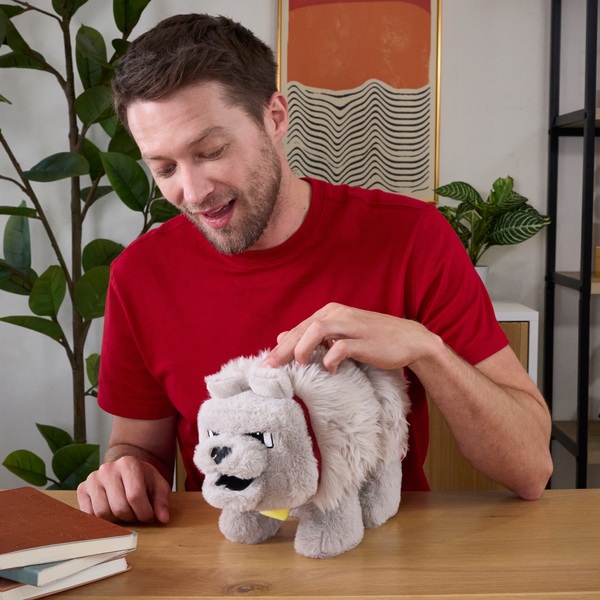 Minecraft Movie Interactive Plush Dennis the Wolf | Smyths Toys UK