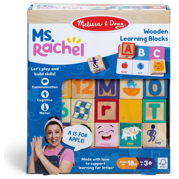 Melissa & Doug Ms. Rachel Wooden Learning Blocks | Smyths Toys Ireland