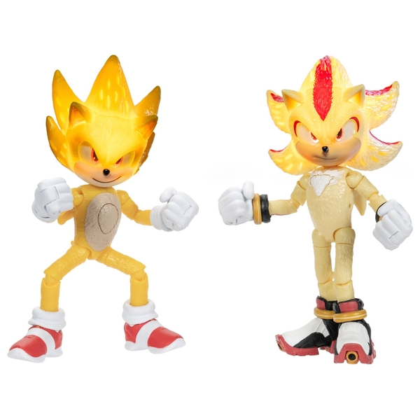 Sonic the Hedgehog 3 Light-Up Figure 2 Pack Super Sonic and Super ...