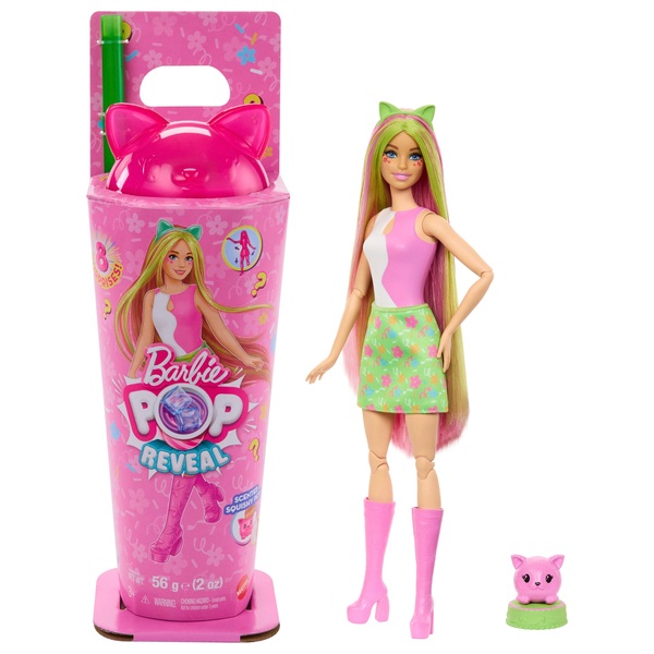 Barbie Pop Reveal Shake Series Cute Kitten Doll | Smyths Toys UK