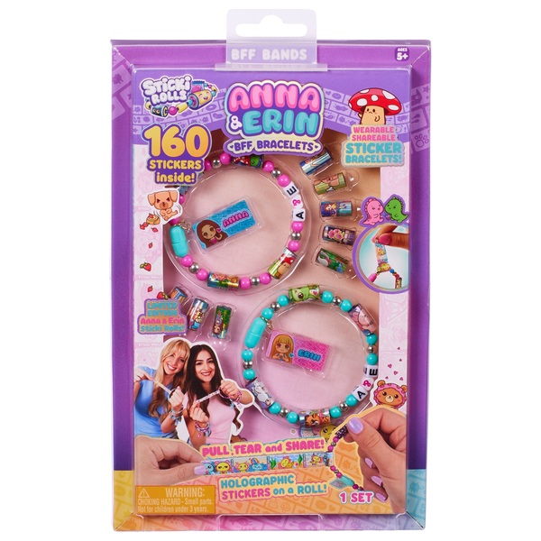 Sticki Rolls Anna & Erin Sticker Jewellery Making Set BFF Bracelets ...