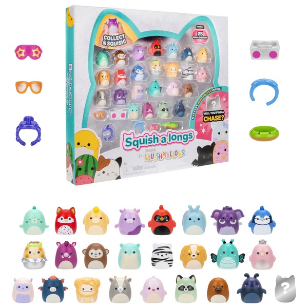 Squishmallows Squish-a-longs Figuren 25er Set mit Ring Serie 2 | Smyths ...