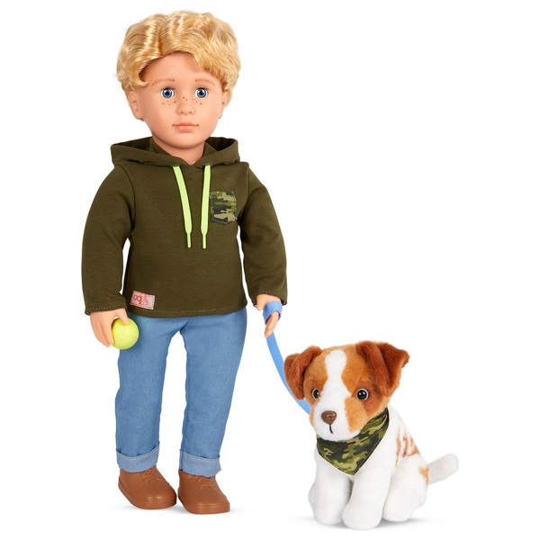 Our Generation Doll Elliot and Australian Shepherd Dog | Smyths Toys UK