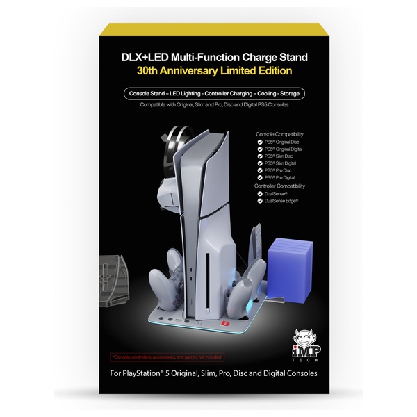 iMP Tech PS5 Charge Stand DLX + LED Multi-Function Tower | 30th Anniversary Limited Edition ...