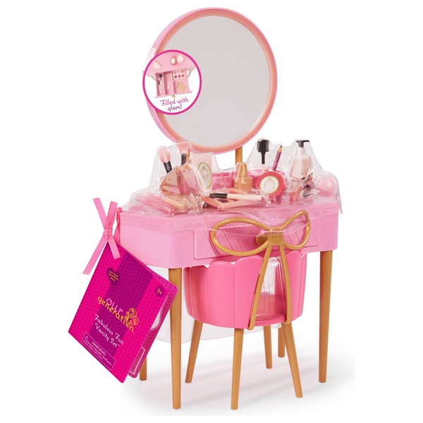 Our Generation Vanity Table and Chair with Accessories Fabulous Fun ...