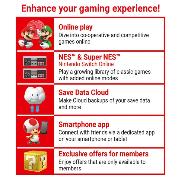 Nintendo Switch Online 12 Month Individual Membership Digital Download ...