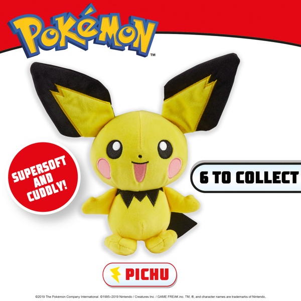 Pokémon Plüsch Kuscheltier 20 cm Pichu | Smyths Toys Österreich