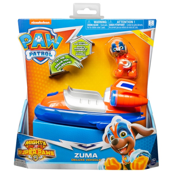 PAW Patrol Mighty Pups Super Paws Zumas Luftkissenboot | Smyths Toys ...