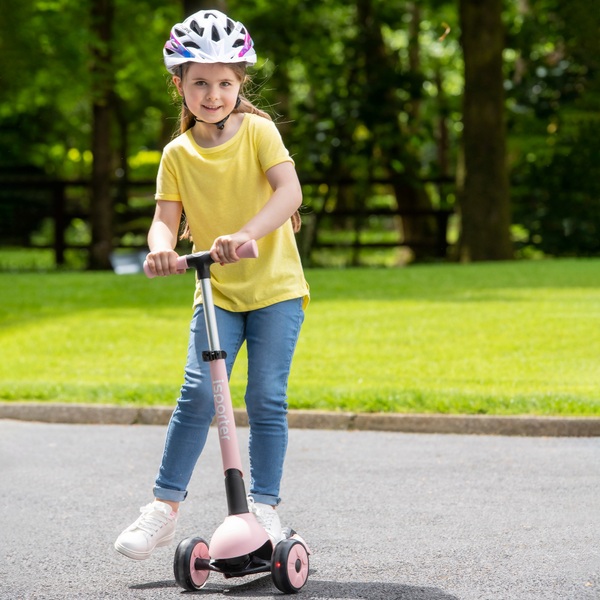 iSporter Scooter Deluxe Roller pink mit 3 LED Rädern | Smyths Toys ...