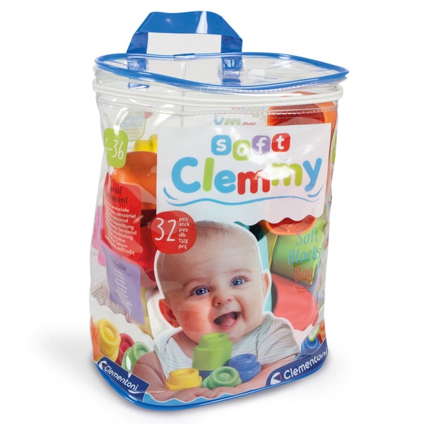 Baby Clementoni Soft Clemmy Bausteine Soft Blocks 32 St. bunt | Smyths ...