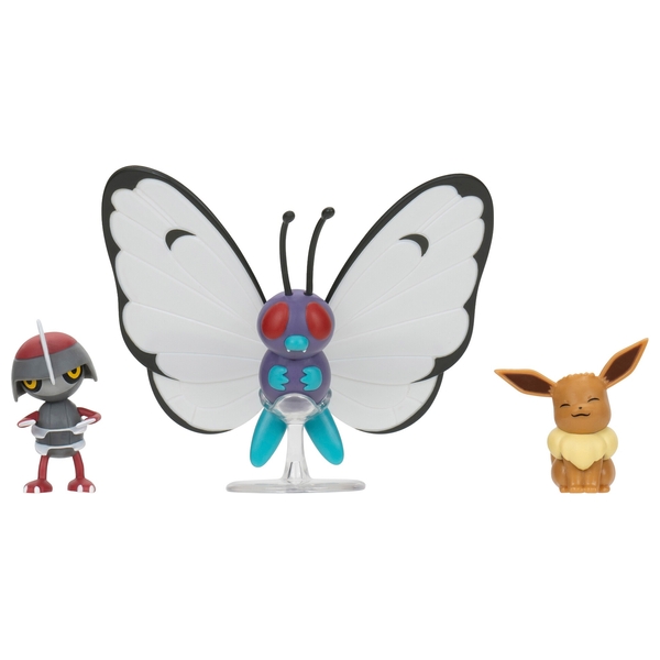 Pokémon Battle Figuren Evoli, Gladiantri und Smettbo 3er-Set | Smyths ...