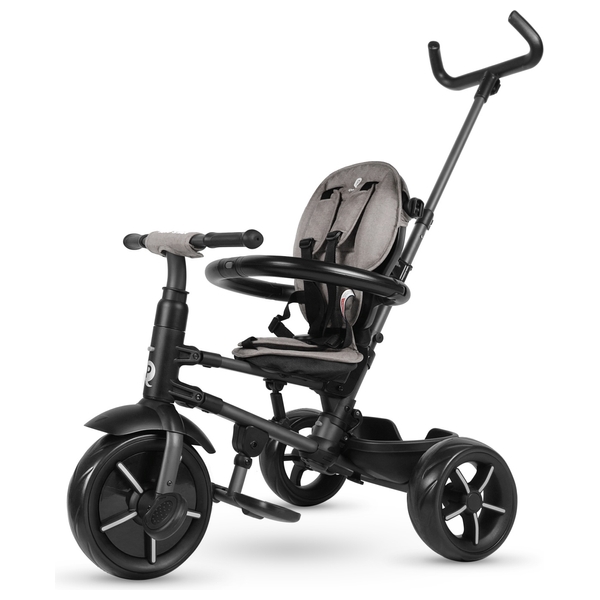 QPlay Dreirad und Buggy Rito STAR mit Stange und Verdeck grau | Smyths ...