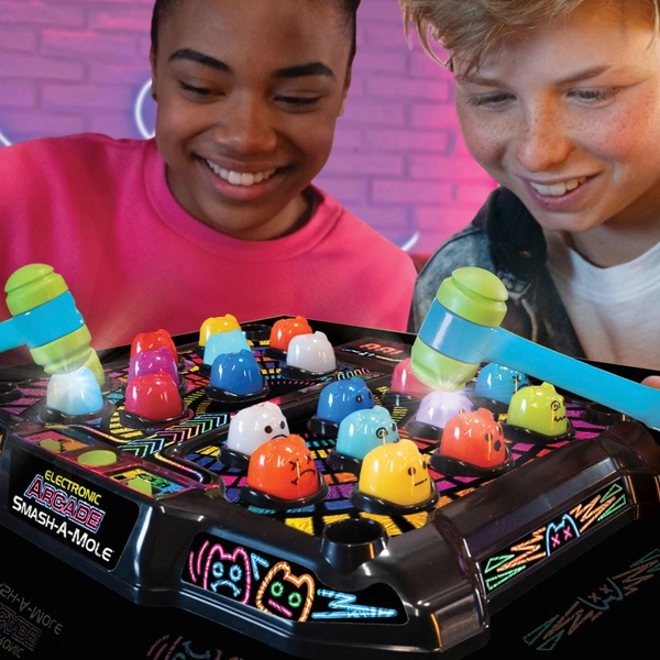 Electronic Tabletop Mole Game With LED Scoreboard Retro Arcade Smash-A ...