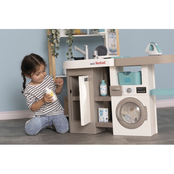 Smoby Tefal 2-in-1 Kinderküche als Studio Küche mit Waschsalon und ...