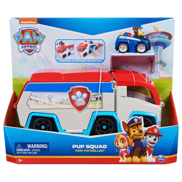 PAW Patrol Der Mighty Kinofilm Bus Pup Squad Patroller mit Chase Figur ...