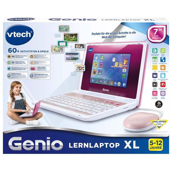 VTech Lerncomputer Genio Lernlaptop XL für Kinder pink | Smyths Toys ...