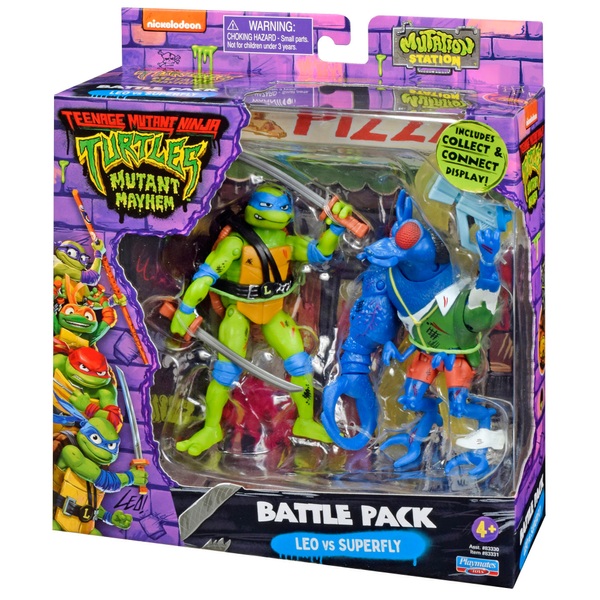 Teenage Mutant Ninja Turtles Mutant Mayhem Figuren Leonardo vs Superfly ...