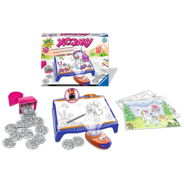 Ravensburger Xoomy LED Zeichenbrett Maxi Unicorn World XXL Zeichentisch ...