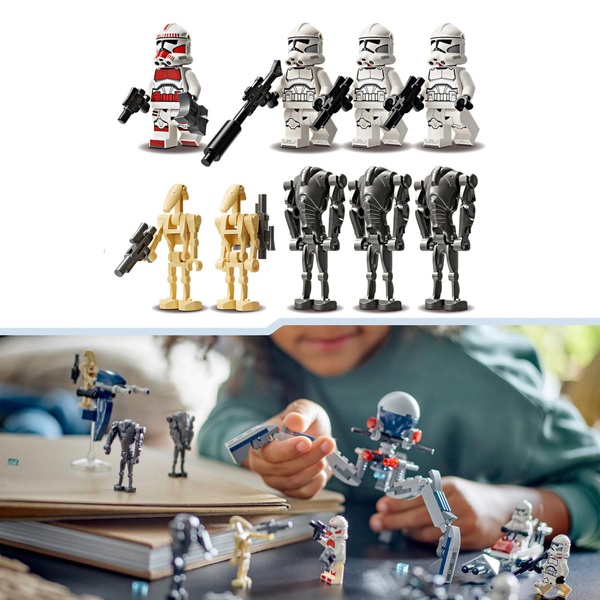 LEGO Star Wars 75372 Clone Trooper & Battle Droid Pack | Smyths Toys ...