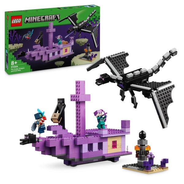 Lego Minecraft The End Minecraft The Ender Dragon And End Ship | LEGO