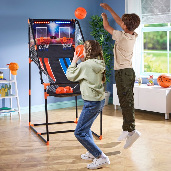 Double Shot Basketball Spiel Arcade Automat mit LED Lichtern | Smyths ...