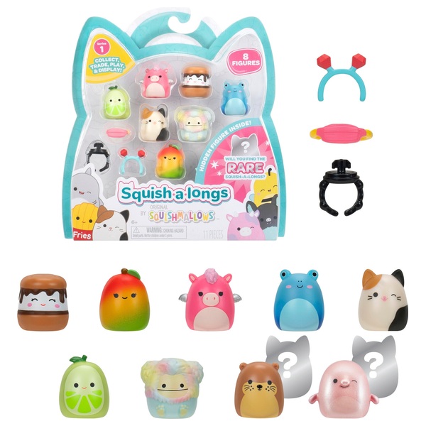 Squishmallows Squish-a-longs Figuren 8er-Set 2 mit Ring | Smyths Toys ...