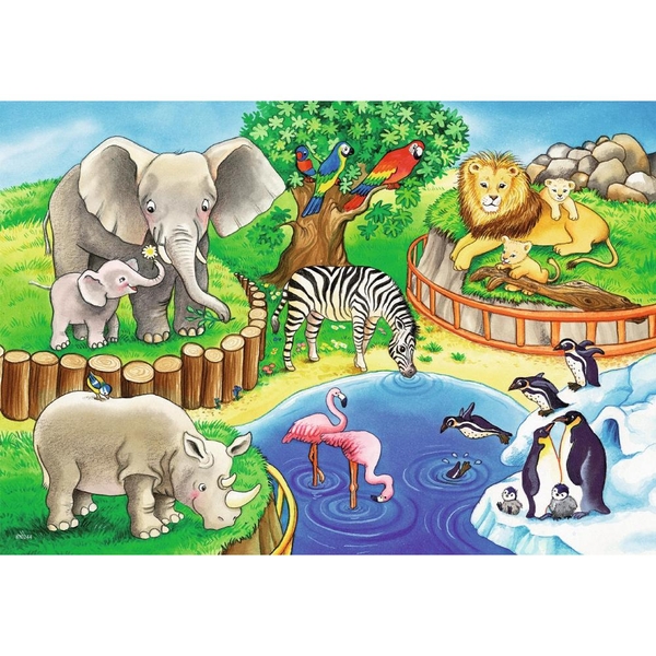 Ravensburger Puzzle: Tiere im Zoo, 2x12 Teile | Smyths Toys Österreich