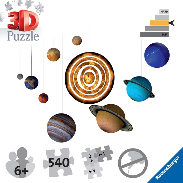 Ravensburger 3D Puzzle: Planetensystem, 522 Teile | Smyths Toys Superstores