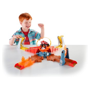 Blaze and the Monster Machines Flaming Volcano Jump Review - Review Toys