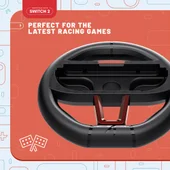 Stealth Nintendo Switch 2 Joy-Con Racing Wheel Twin Pack - Black ...