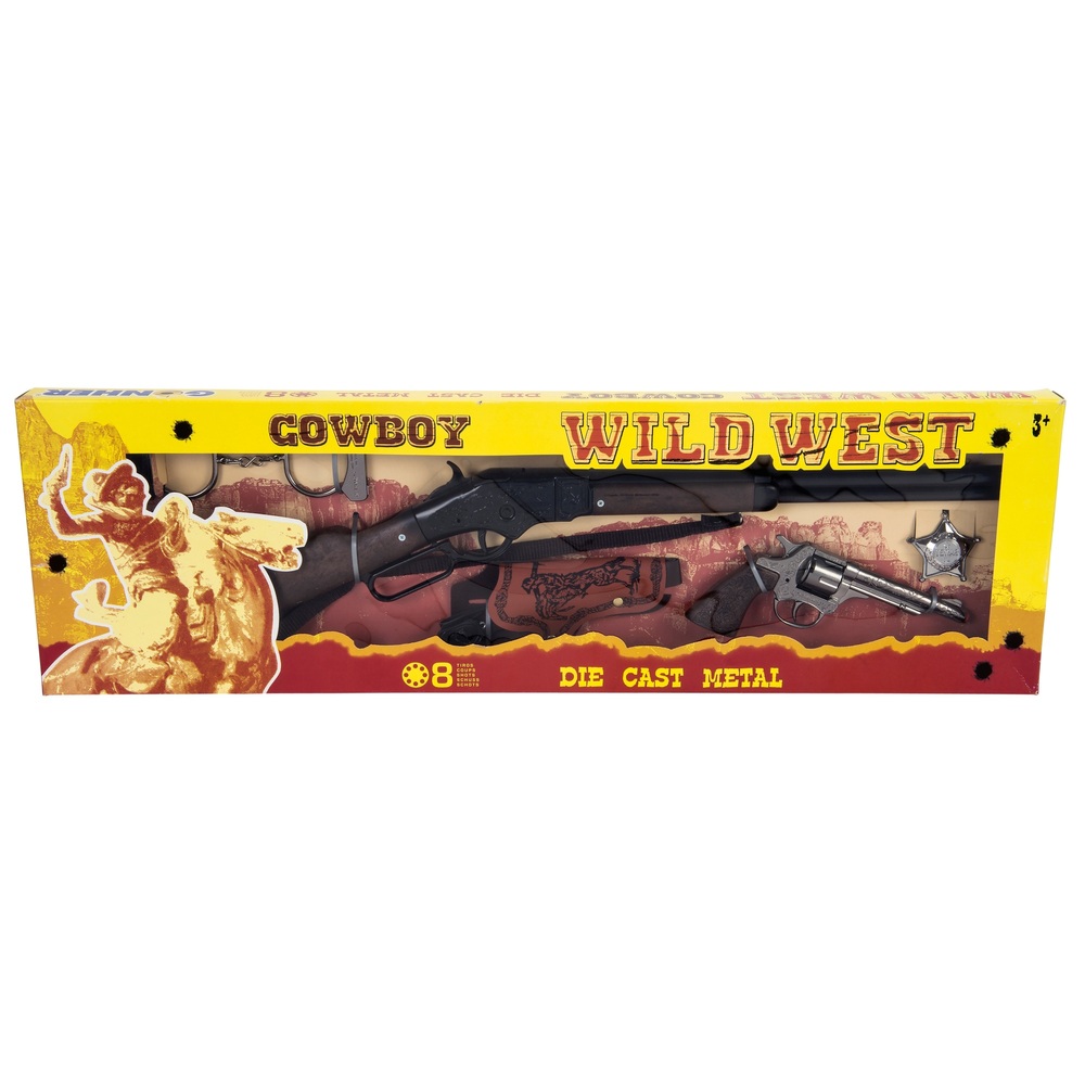 Wild West Diecast Western Rifle, Pistol and Cowboy Accessories Playset ...