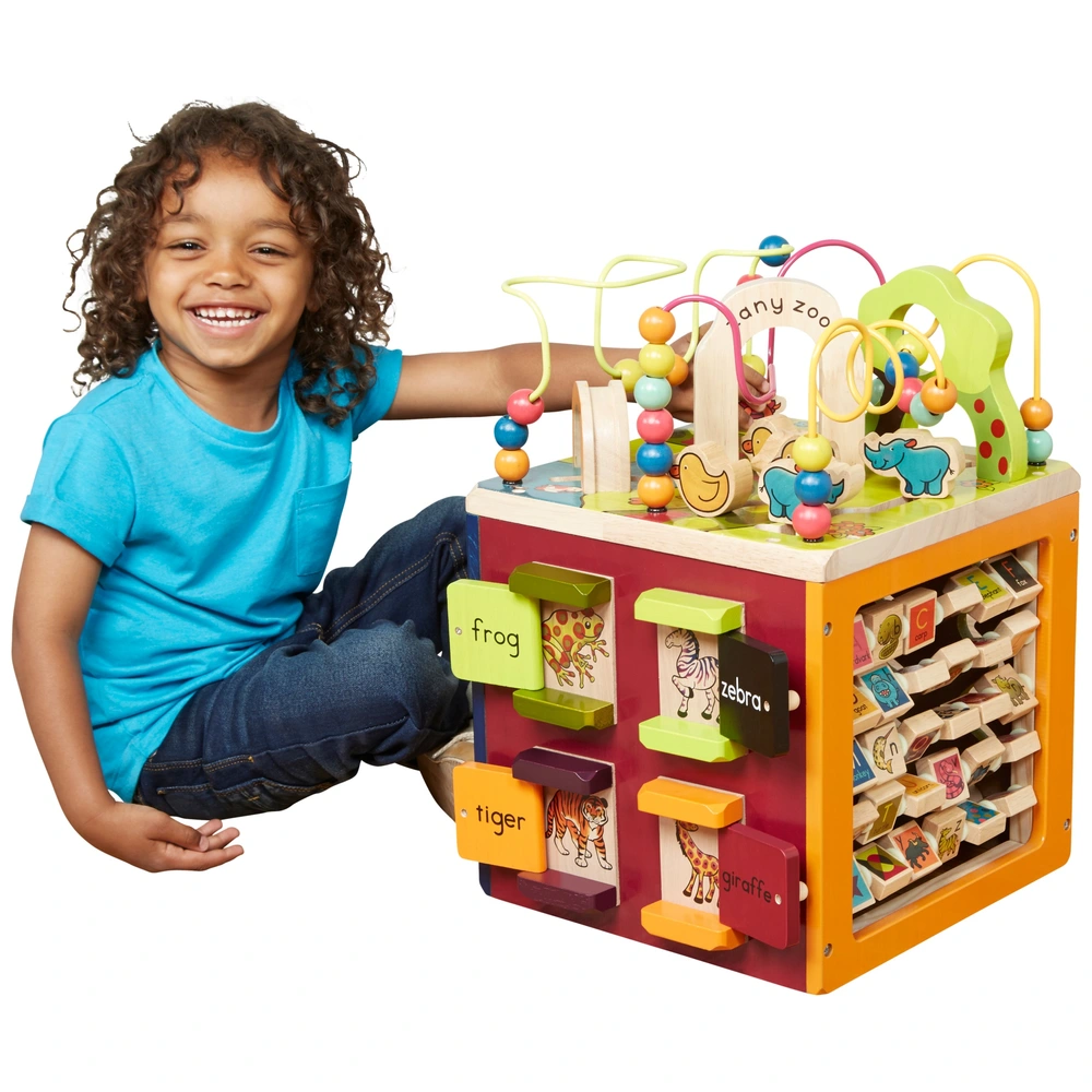 Zany Toys B.Toys Zany Zoo Wooden Activity Cube Activity Centers