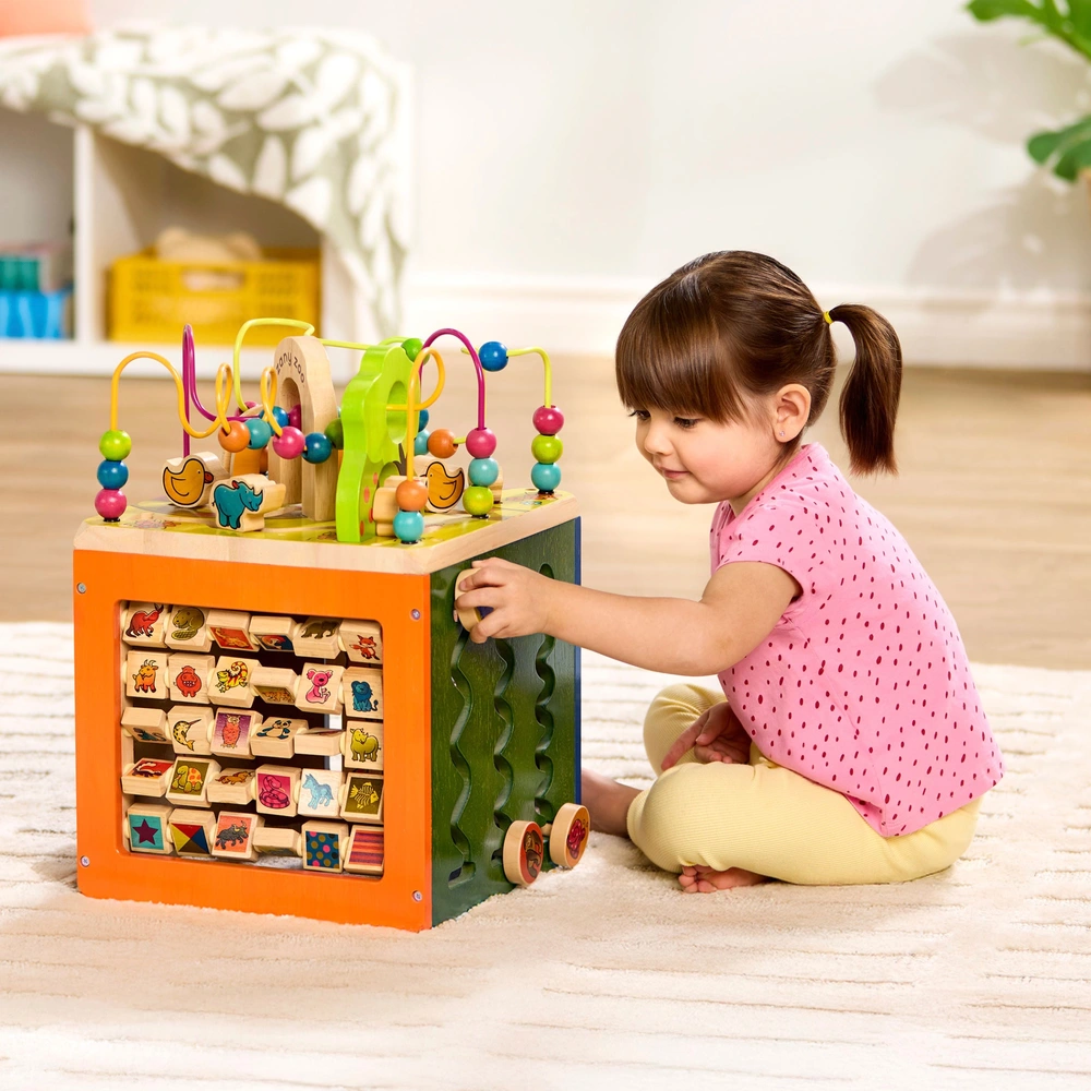 Zany Toys B.Toys Zany Zoo Wooden Activity Cube Activity Centers