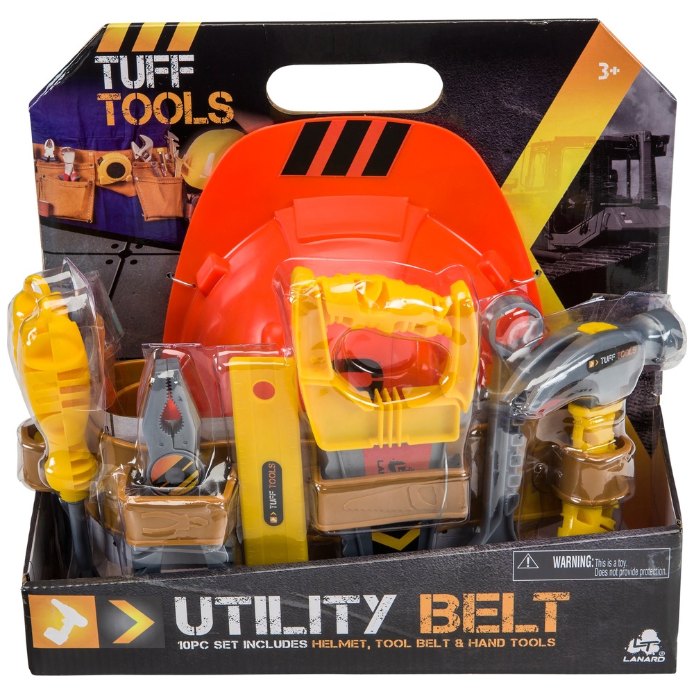 Tuff Tools Construction Utility Belt Dress-Up Set | Smyths Toys UK