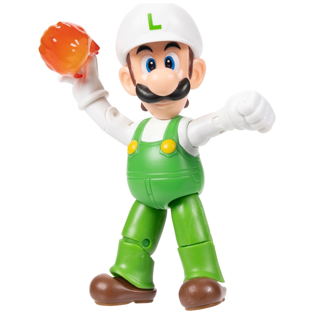 Nintendo Super Mario Action Figure Fire Luigi with Fireball 10cm ...