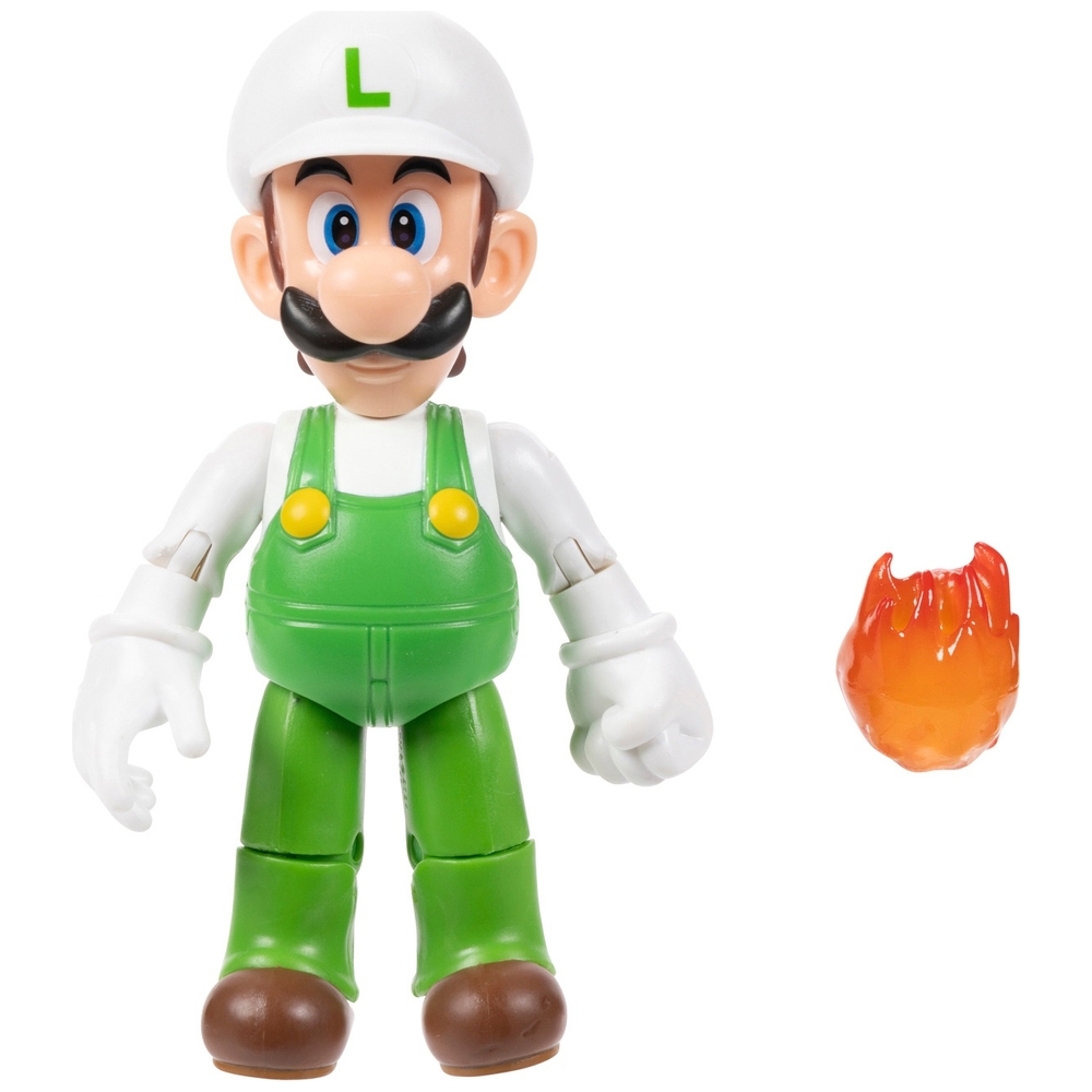 Nintendo Super Mario Action Figure Fire Luigi with Fireball 10cm ...