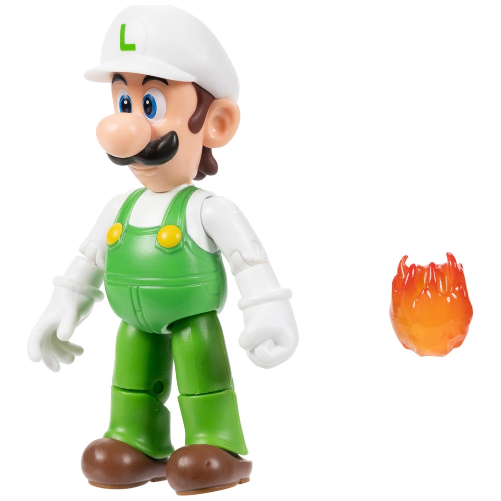 Nintendo Super Mario Action Figure Fire Luigi with Fireball 10cm ...
