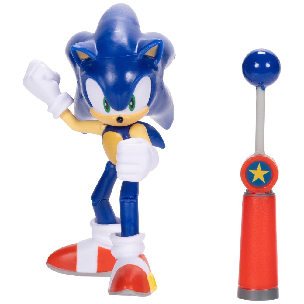 Sonic the Hedgehog Action Figure Sonic with Blue Checkpoint 10cm ...