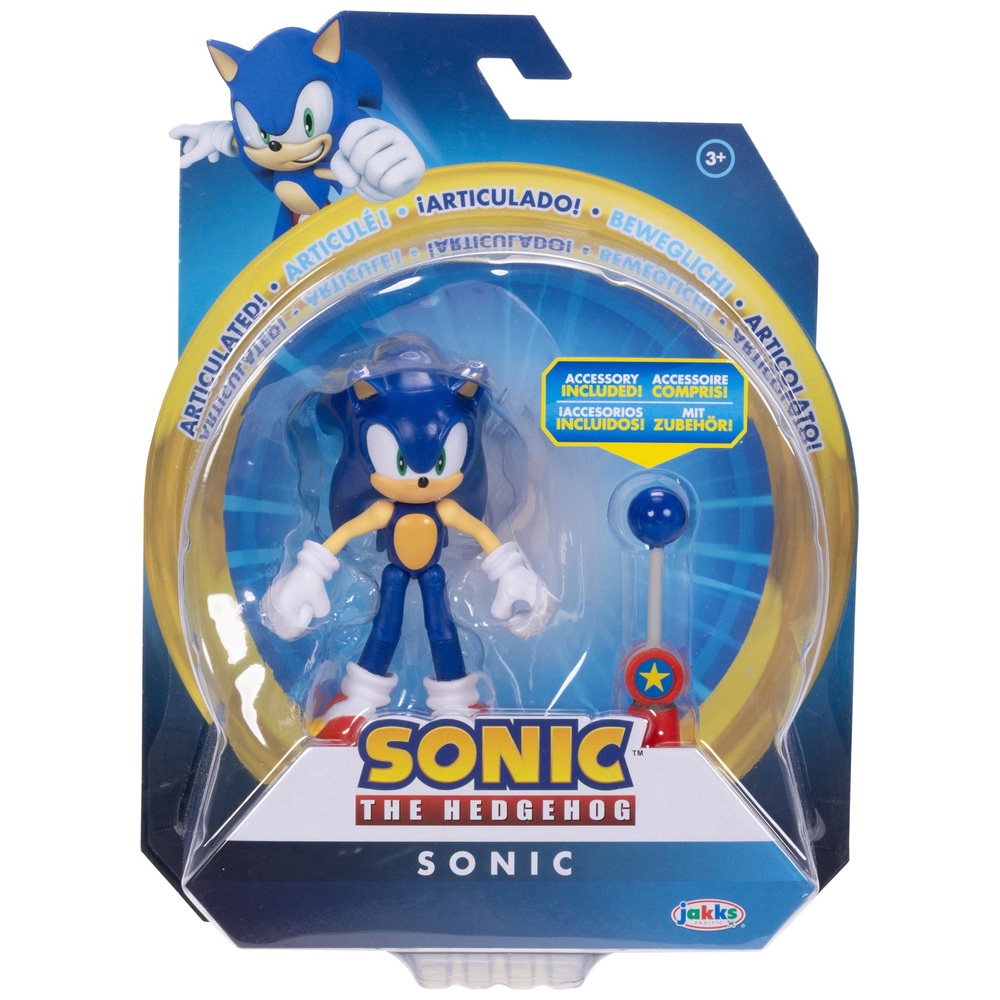 Sonic the Hedgehog Action Figure Sonic with Blue Checkpoint 10cm ...