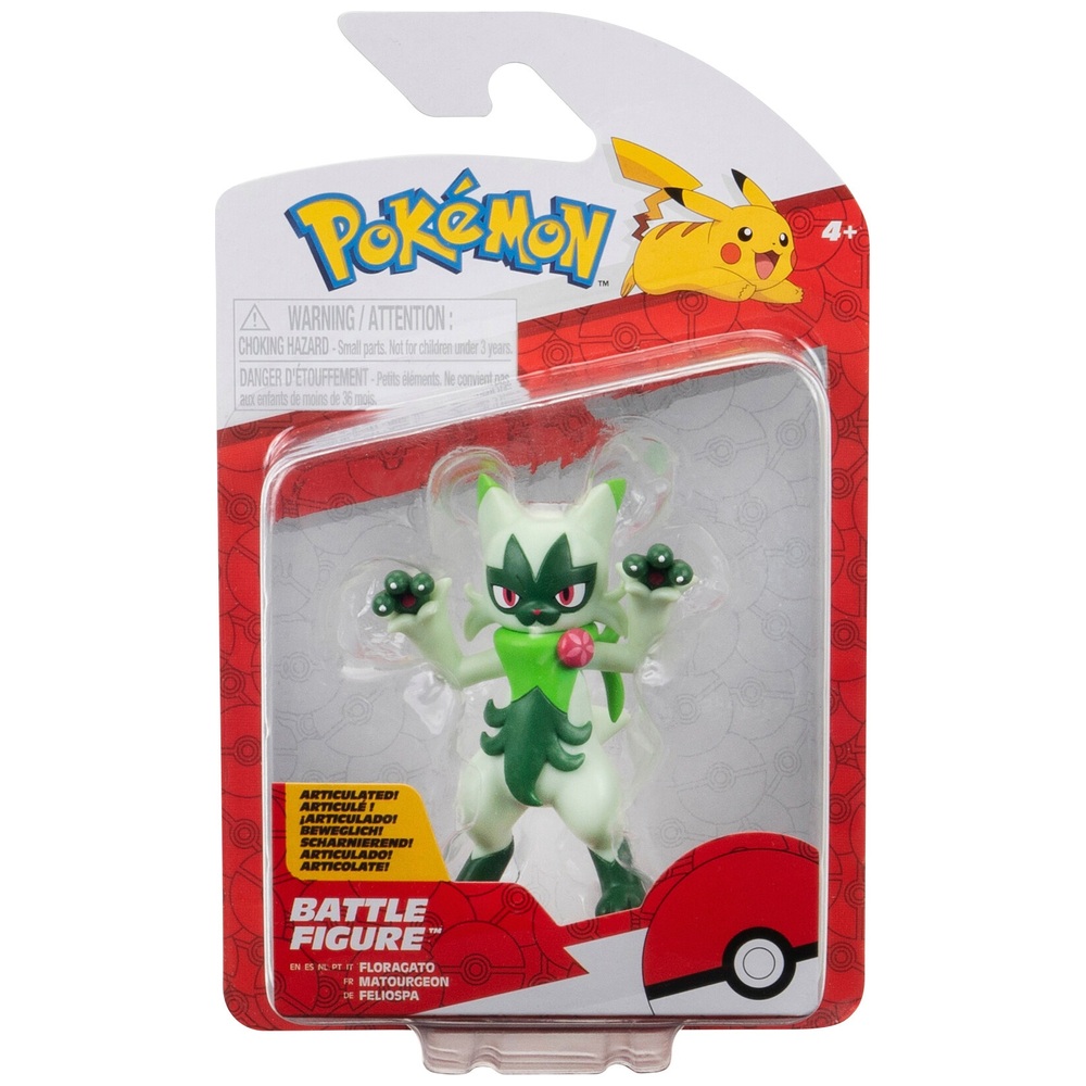 Pokémon Battle Figures Floragato 7.5cm | Smyths Toys UK