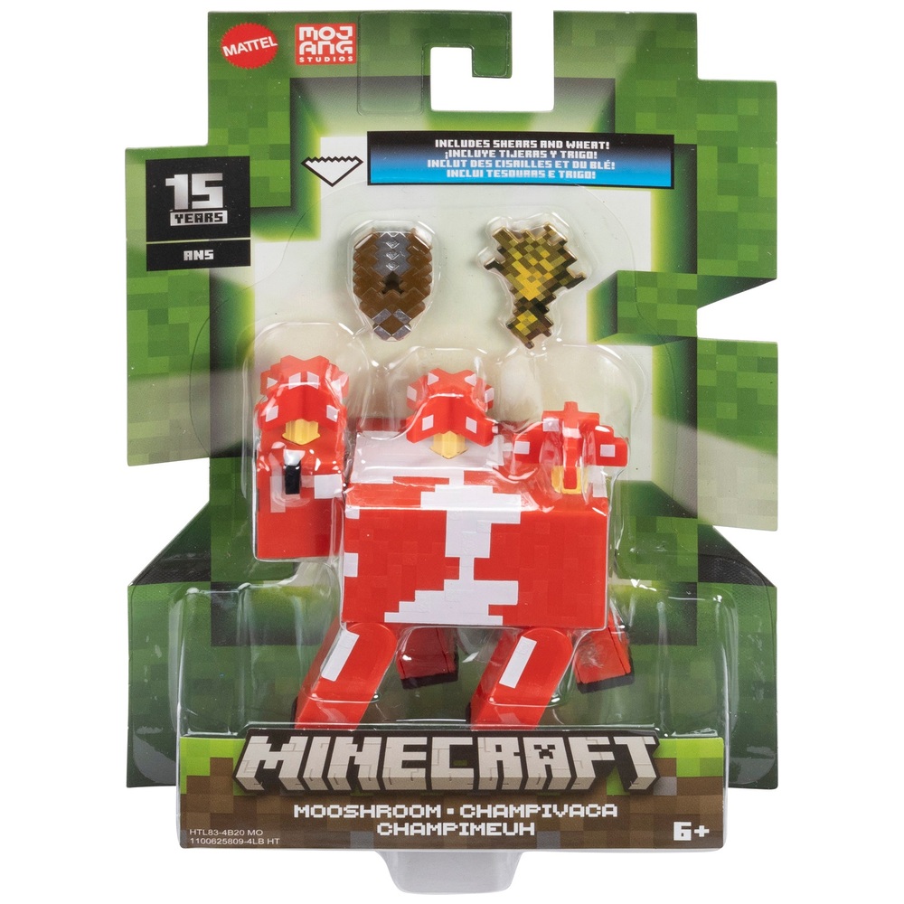 Minecraft Action Figure Mooshroom 8cm | Smyths Toys Ireland