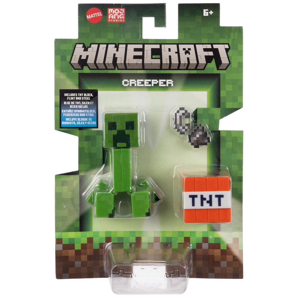 Minecraft Action Figure Creeper with TNT Block 8cm | Smyths Toys UK