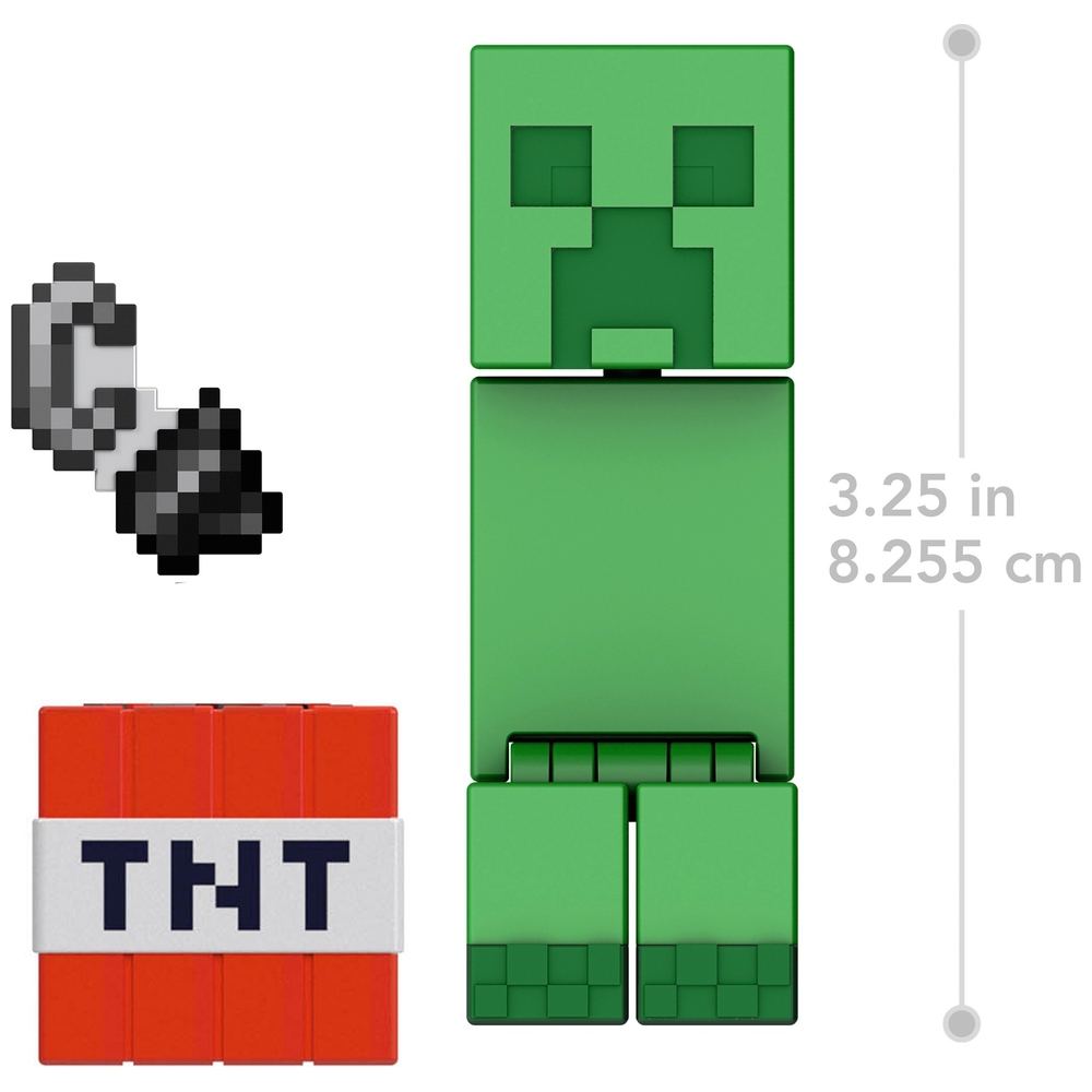 Minecraft Core Figures: 8cm Creeper Action Figure with TNT Block ...