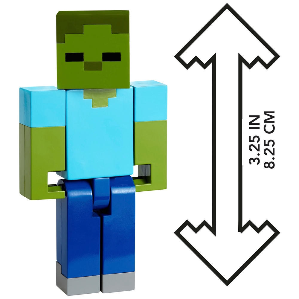 Minecraft Action Figures Zombie 8cm | Smyths Toys Ireland