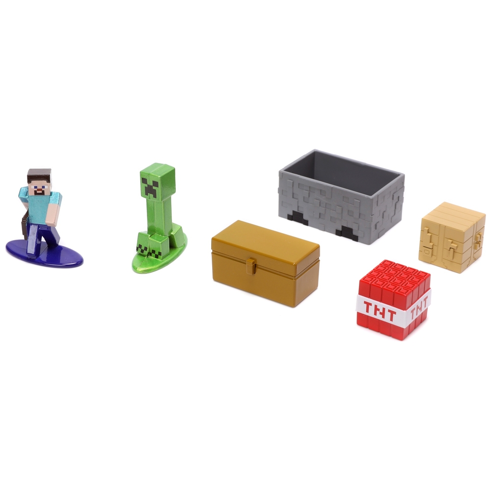 Minecraft Diecast Nano Figures Scene Overworld | Smyths Toys Ireland