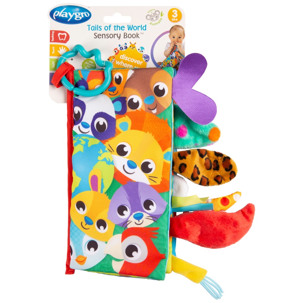 Playgro Tails of the World Soft Sensory Book | Smyths Toys UK