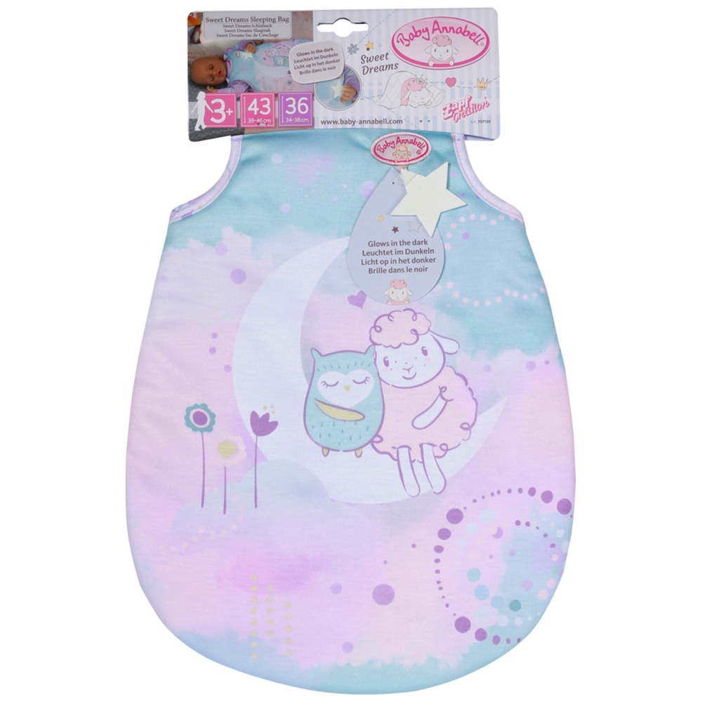 Baby Annabell Accessory Baby Doll Sweet Dreams Sleeping Bag | Smyths ...