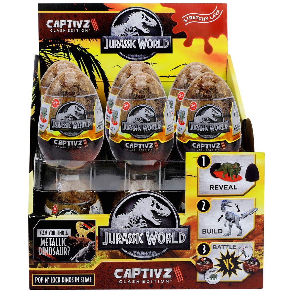 Jurassic World Captivz Clash Edition Slime Egg Assortment Smyths Toys Uk