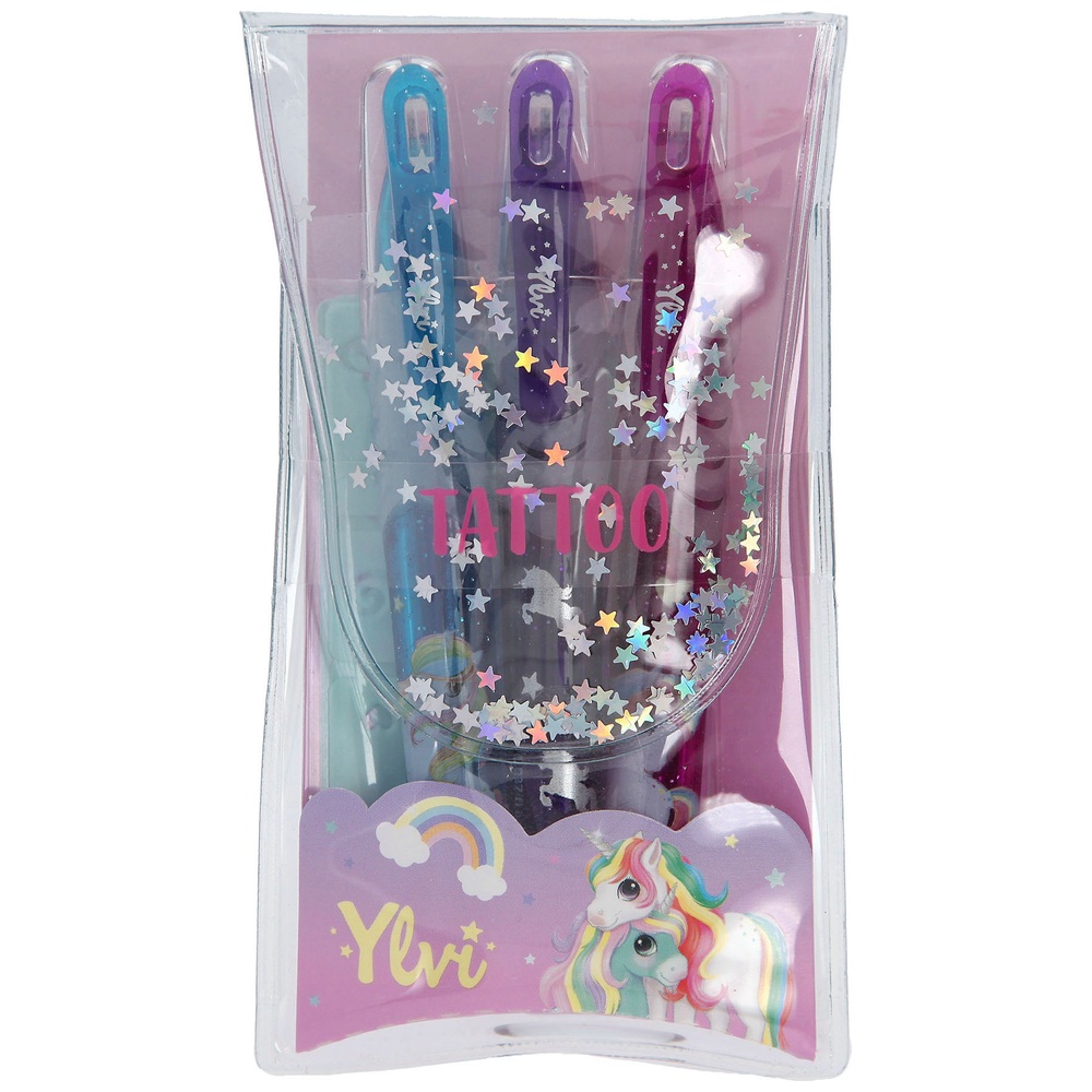Ylvi Tattoo-Set mit Glitzer-Gelstiften | Smyths Toys Schweiz