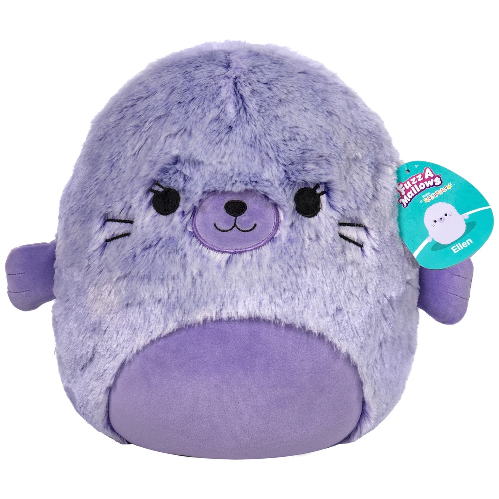 Squishmallows Fuzz-A-Mallows Kuscheltier Ellen die Seerobbe Plüschfigur ...